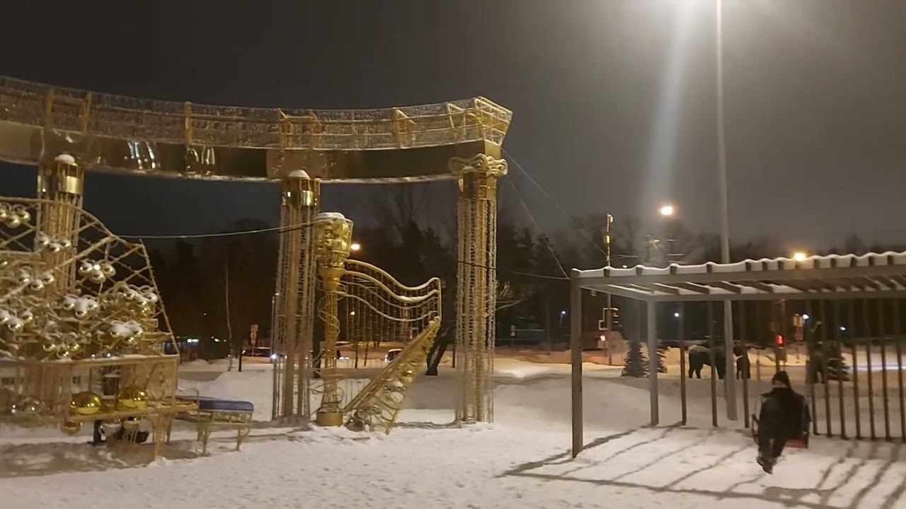 Парковая зона вблизи концертной площадки в районе Ново-Переделкино г. Москвы (01.02.22)