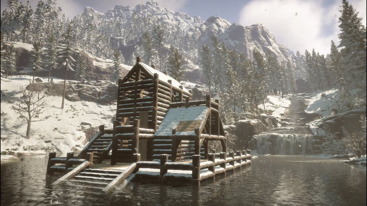 Sons of The Forest Building - How To Build a Safe House on Water one of the best places to base