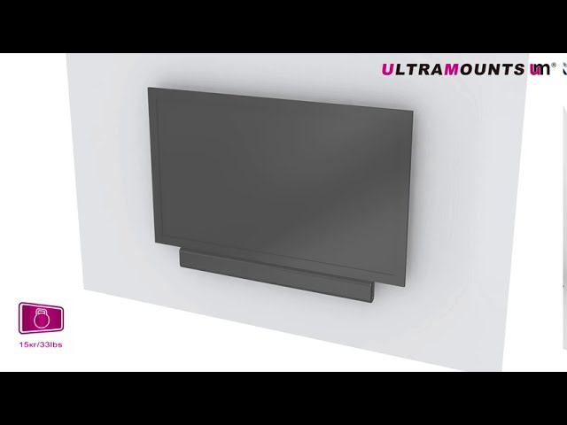 UltraMounts UM504. Установка саундбара с  помощью  кронштейна  UM504