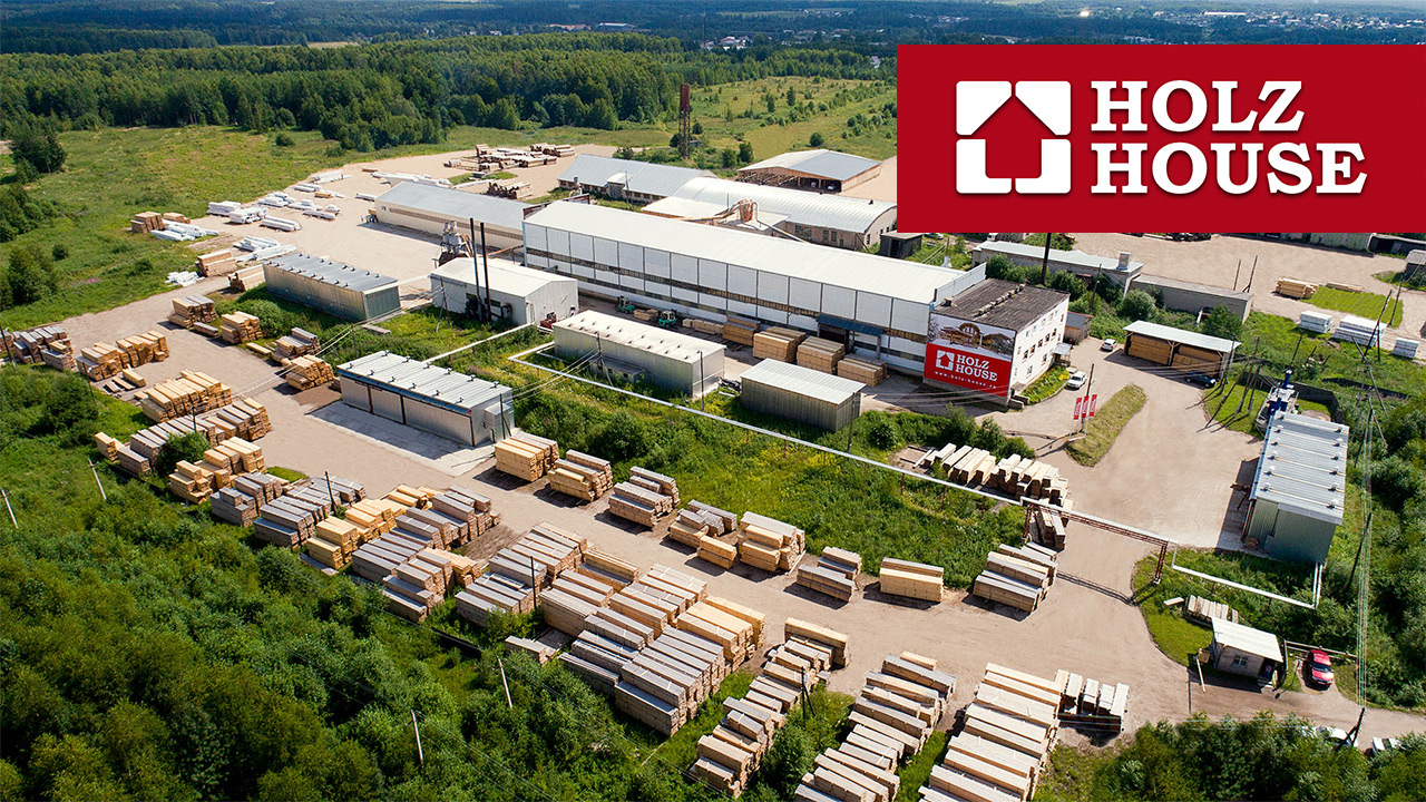 Завод по производству клееного бруса компании HOLZ HOUSE.mp4