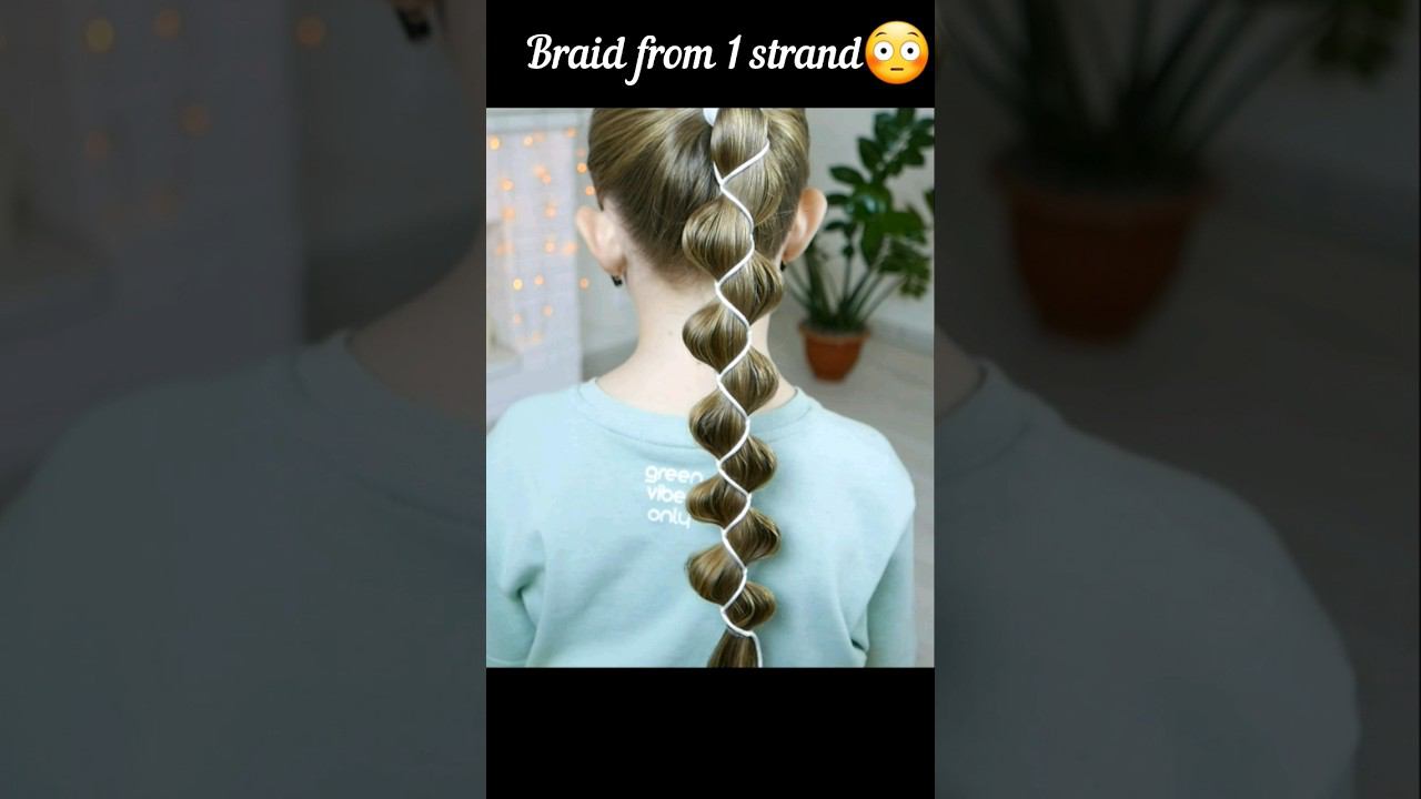 Easiest braid! ❤️from 1 strand❤️ Hairstyle for long hair.