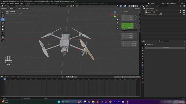 8. Setting up our drone - fans, hooks