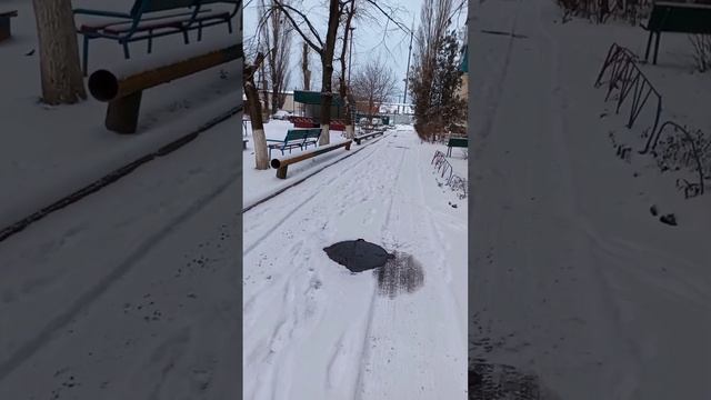 Первый снег на Кубани 22.12.2021