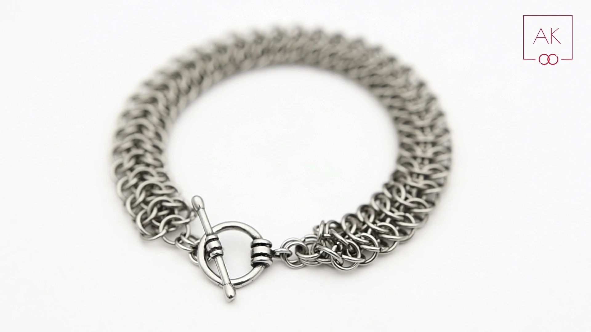 Широкий мужской браслет Саламандра с красивым плетением