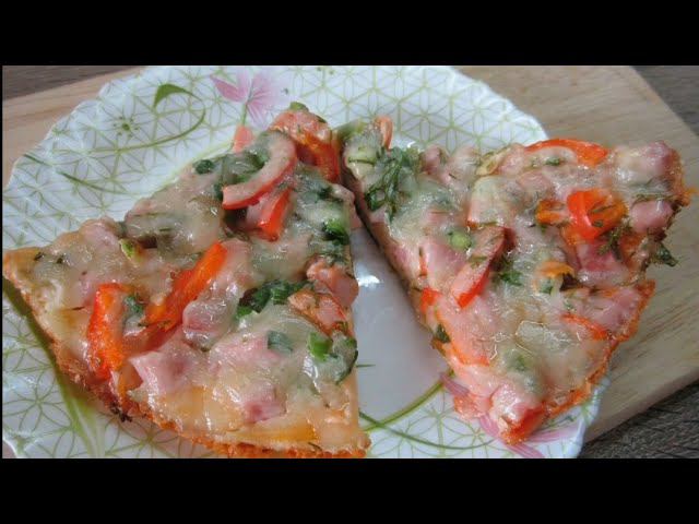 Быстрая пицца на сковороде. Никакой возни с тестом.