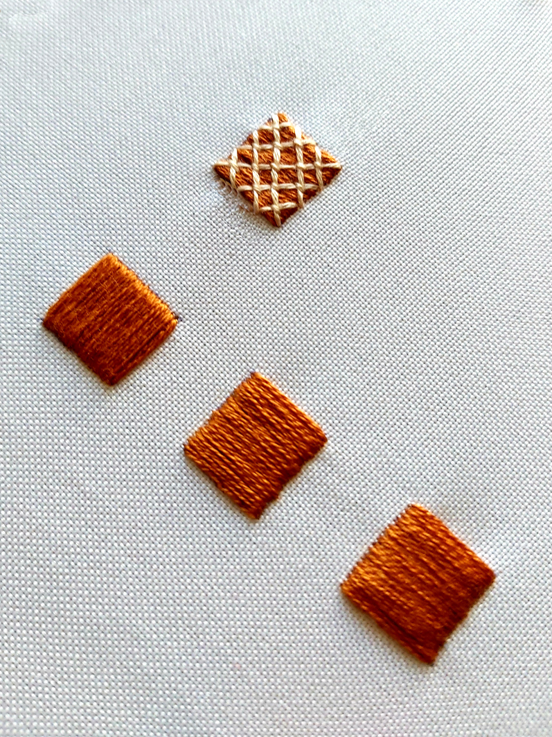 Простая двусторонняя гладь с настилом