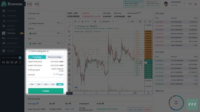 How to use Grid bot on 3Commas.
