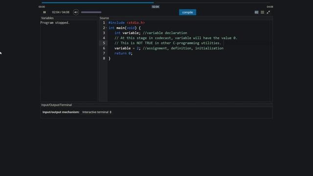Review_ Declare and initialize integer variables