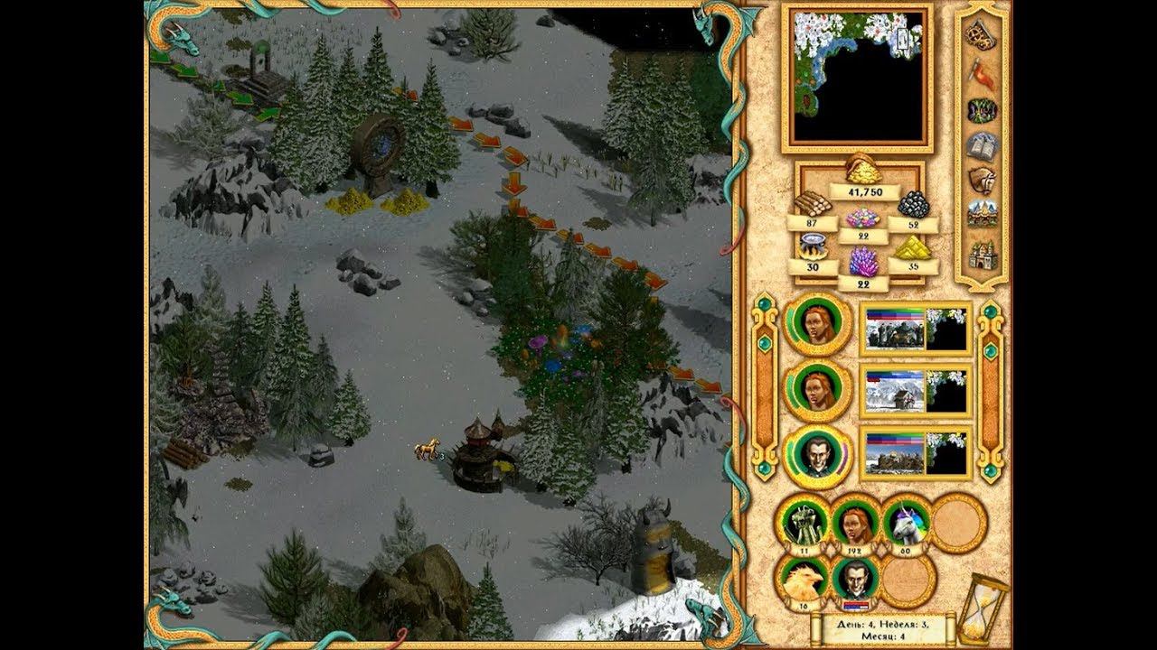 Герои меча и магии 4. Максимальная сложность чемпион 200%. Природа. Наследство Занфаза XL. Часть8.