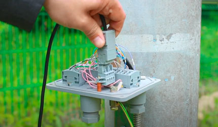 Подключение ПКУ к средству обнаружения