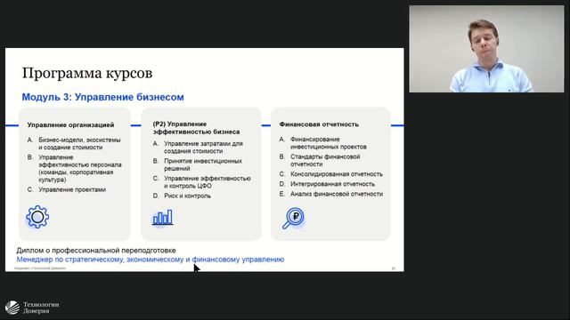 Андрей Мочалов о Модуле 3 программы  Управление бизнесом  в Академии ТеДо (20.02.2024)