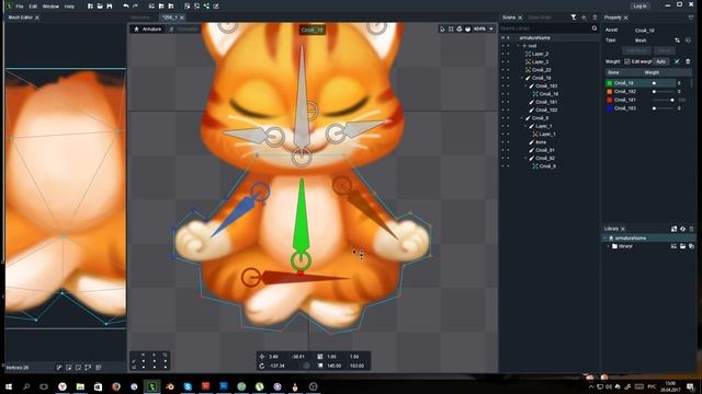 Анимация йога кота Dragon Bones.mp4