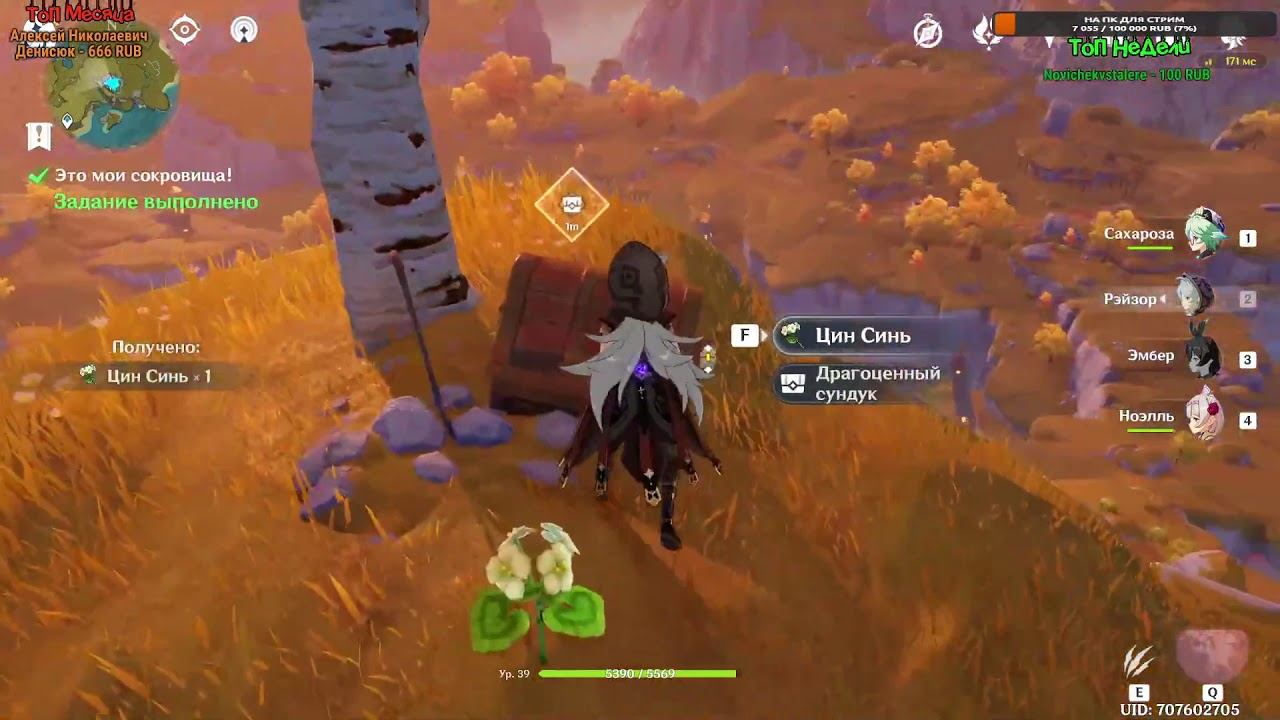 Genshin Impact ЭТО МОИ СОКРОВИЩА!  найдите сокровища на самой высокой точке склона зимородка