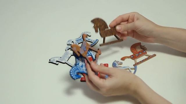 Деревянные елочные украшения "Коняшки", ТМ "Царицынская игрушка"