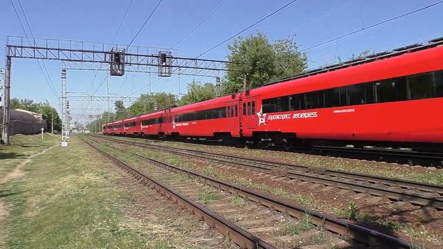 Эл.-поезд ЭД4МКМ-АЭРО-0007 (ТЧ-50) приг. поезд "Аэроэкспресс" №7139 Москва - а/п Домодедово.