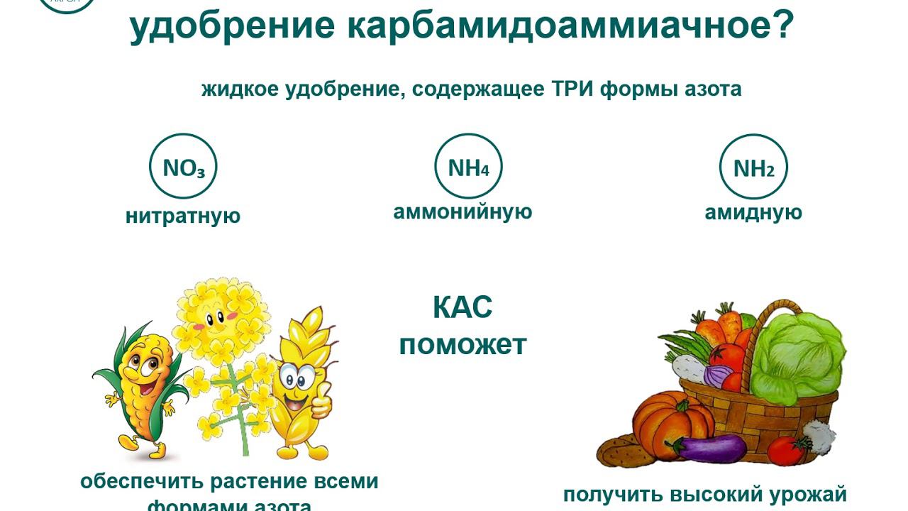 КАС – универсальное удобрение карбамидоаммиачное