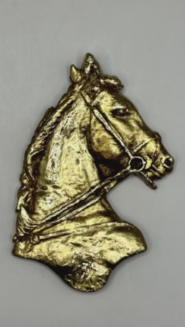 Конь Винтаж - Брошь ручной работы