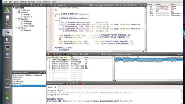 C++ Qt Отладка приложений в  Qt Creator для начинающих
