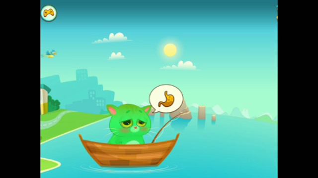 Котик бубу зелёный №15 ИГРА про котят на Птенец чайки ТВ