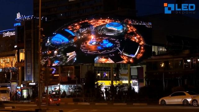 Медиафасад, г. Сочи, ТЦ Мелодия, Р16