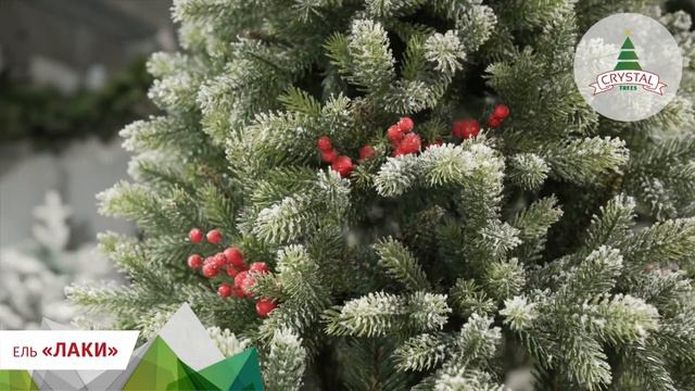 CRYSTAL TREES _ Обзор _ Ель _Лаки_ заснеженная с ягодами