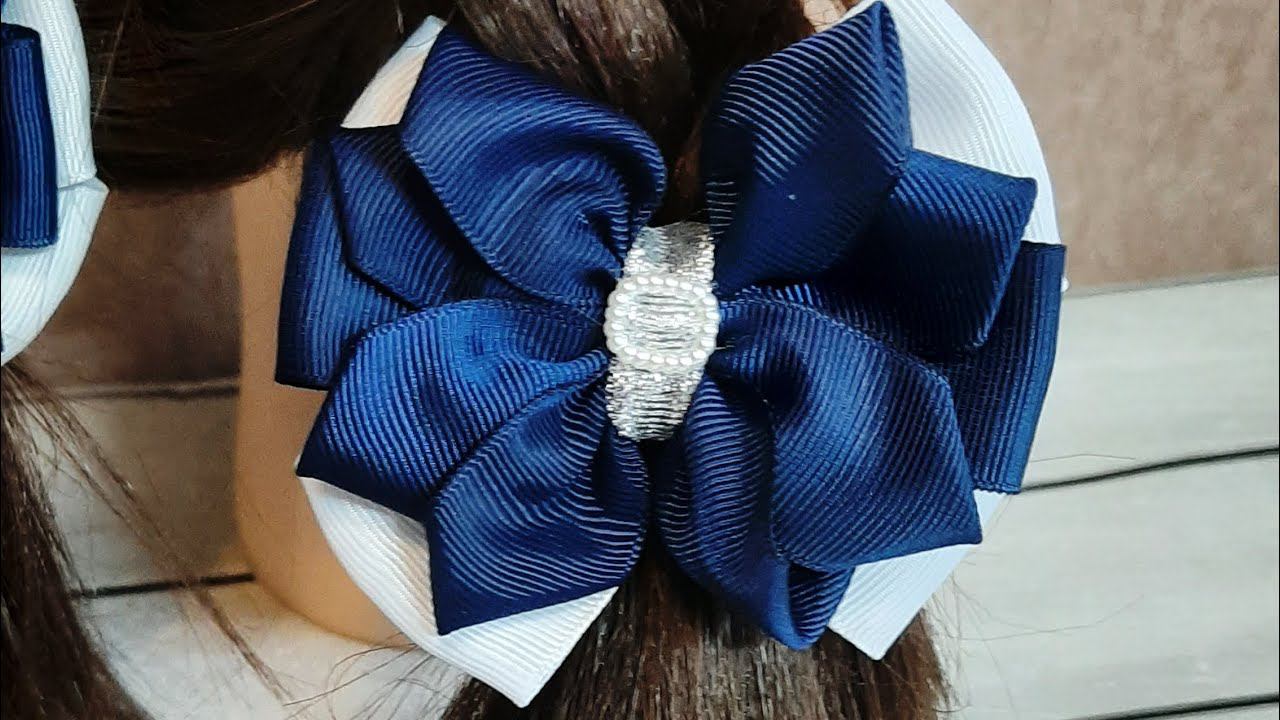 МК. Школьные бантики из репсовой ленты 2,5. своими руками.