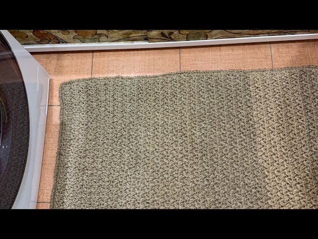 Мастер-класс_ Коврик из джута для ванной комнаты.