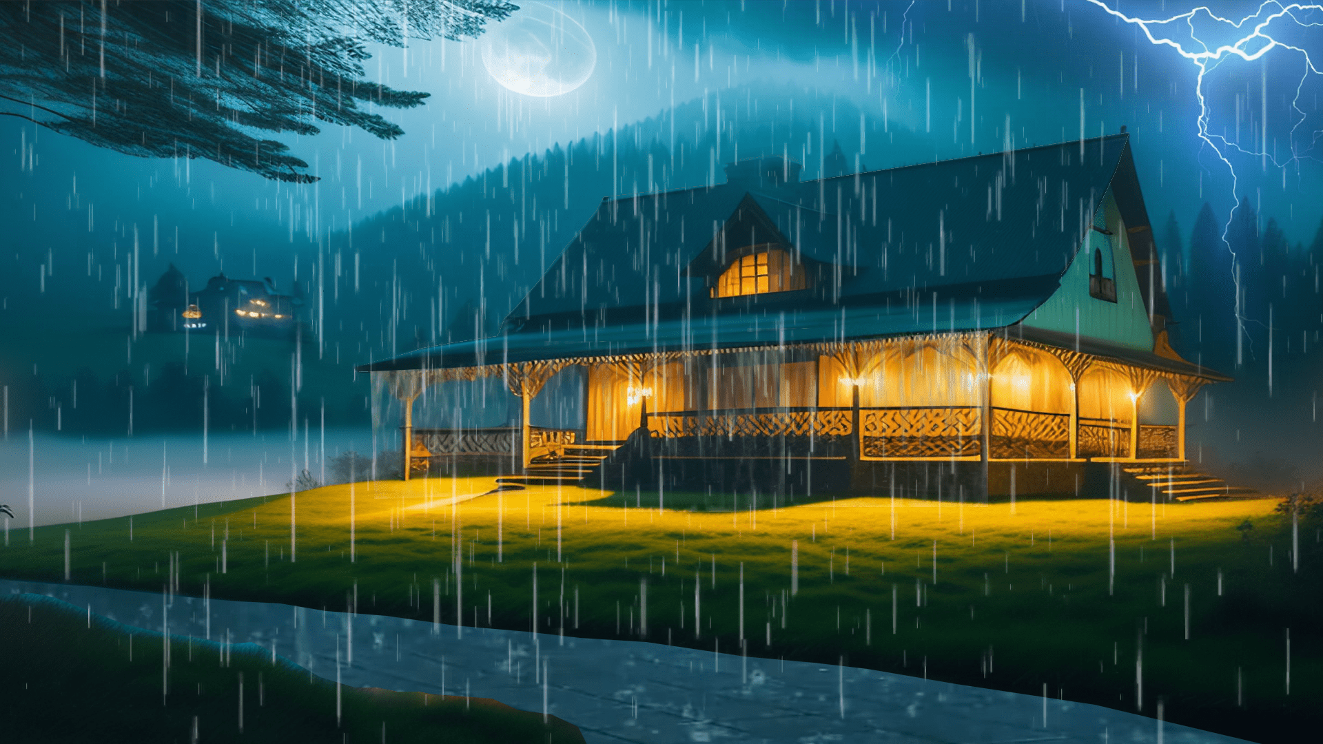 3 часа расслабляющих звуков дождя и грома для сна, учебы и медитации