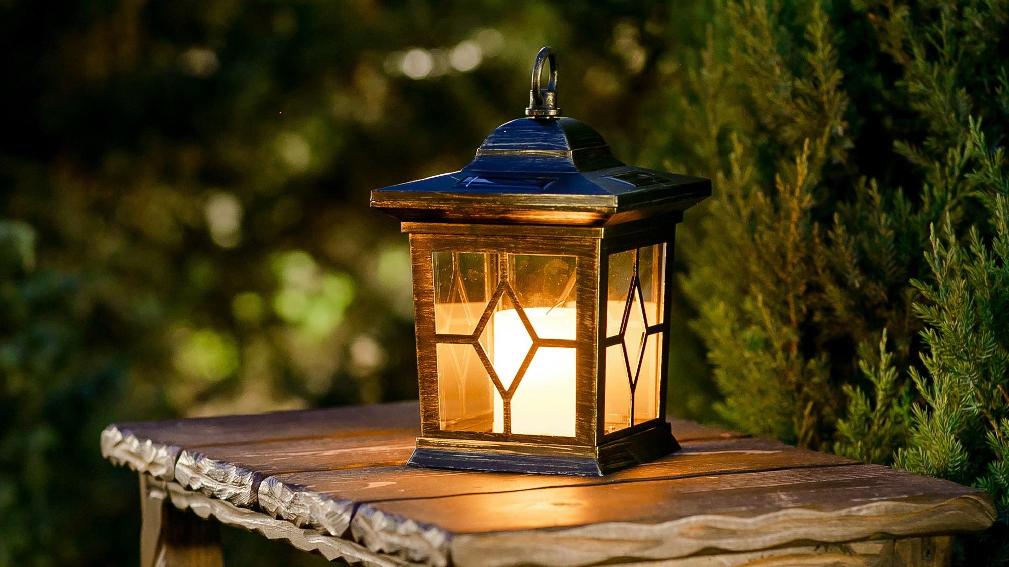 Садовый светильник фонарь солар Uniel USL-S-180/PT220 Bronze lantern 10227