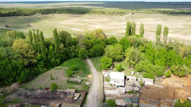 х. Свиридовка ул. Центральная с высоты птичьего полета