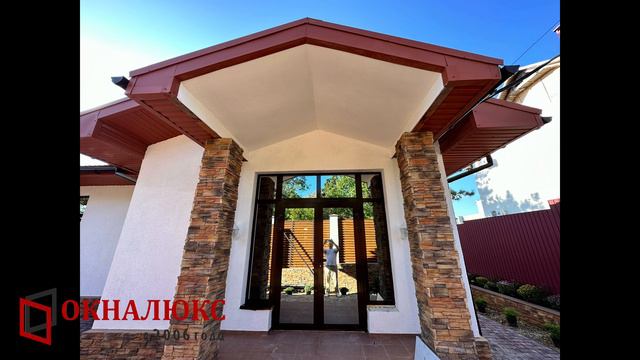 Остекление дома теплым алюминием Алютех w62 в Севастополе