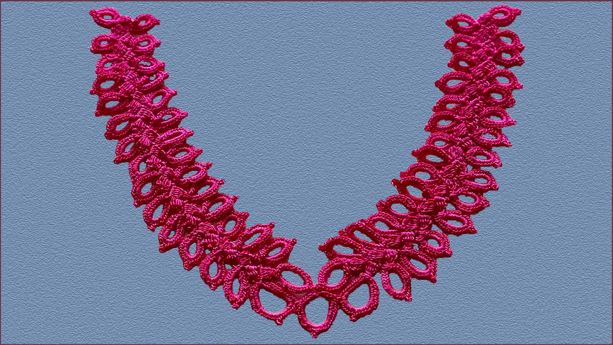 Колье, связанное крючком. Украшение крючком.