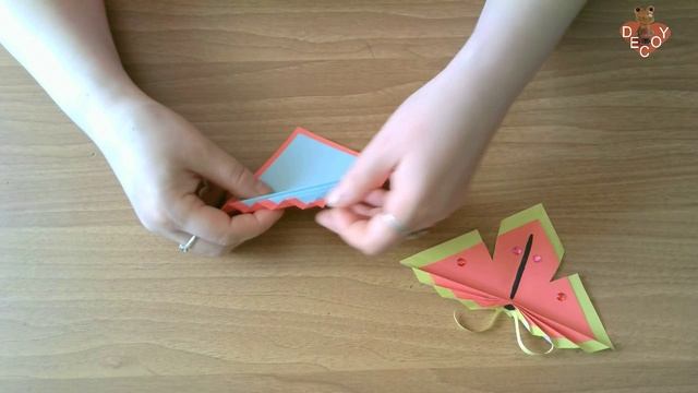 Бабочка, складываем за 5 минут. Оригами. Очень просто!