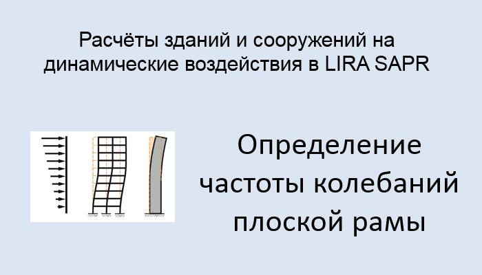 Расчёт на динамические воздействия в Lira Sapr Урок 2 Колебания плоской рамы