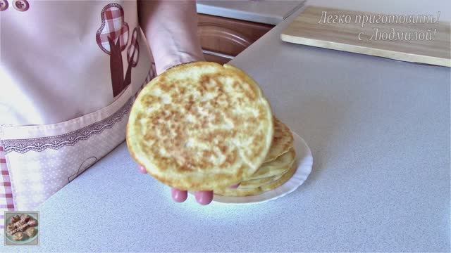 Постные лепешки с манной крупой. Лепешки без яиц и без молочных продуктов. Легко приготовить! Пост