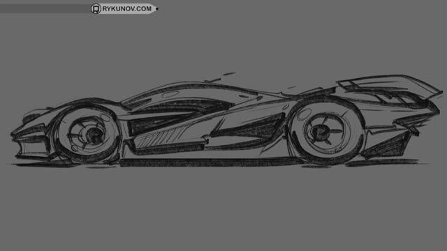 Рисуем гоночные автомобили. Дизайн концептуального суперкара.