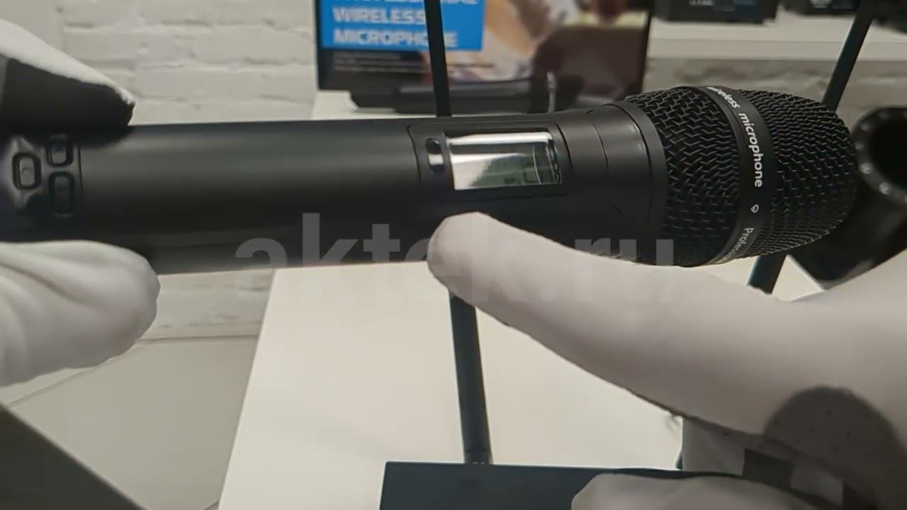 КОМПЛЕКТ БЕСПРОВОДНЫХ МИКРОФОНОВ ДЛЯ КАРАОКЕ SKYDISCO MIC-WL27 ЧЕРНЫЙ