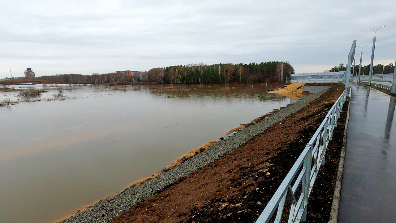 Паводок в Йошкар-Оле | Вид с новой магистральной улицы