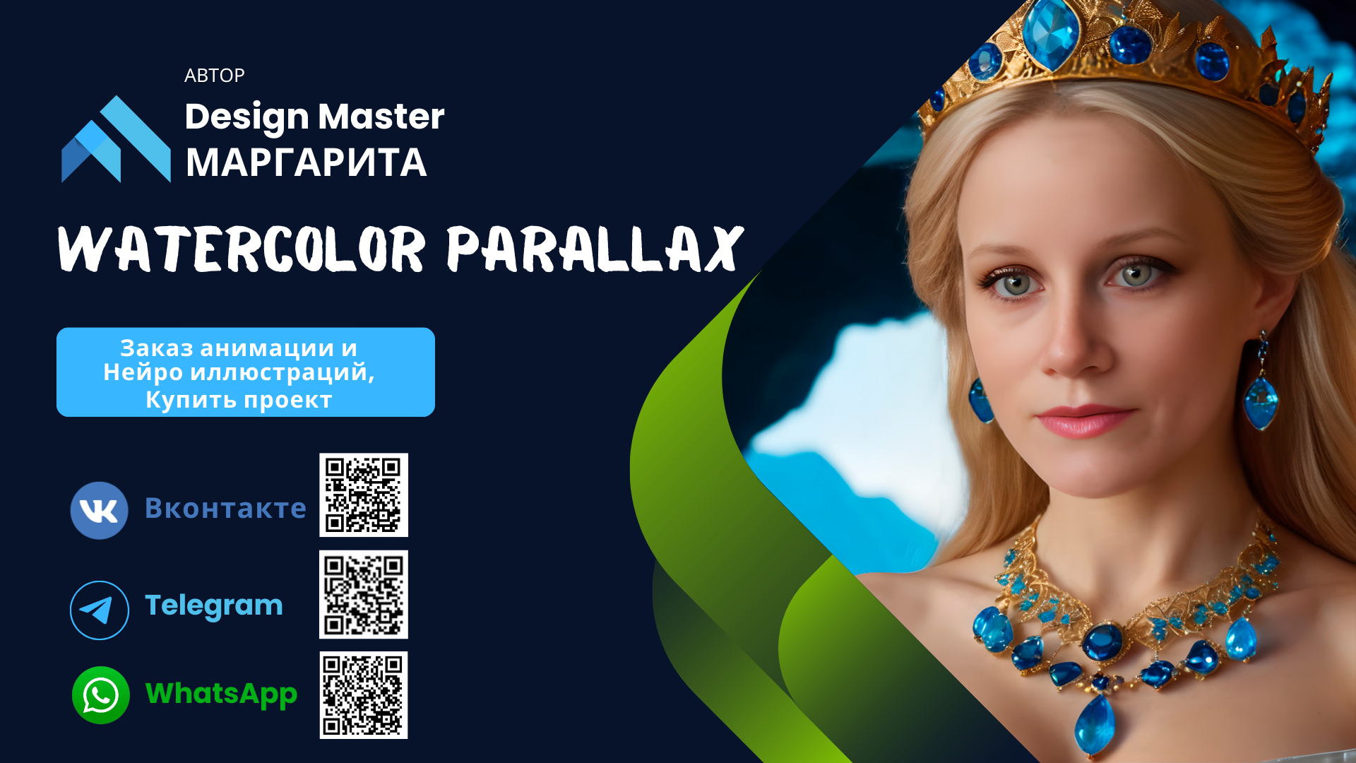 Watercolor Parallax(Акварельный параллакс)-Готовый проект для Adobe After Effects