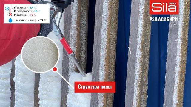 Пена монтажная зимняя SILA SIBERIA лучшая профессиональная пена для монтажа окон зимой до -25 °C