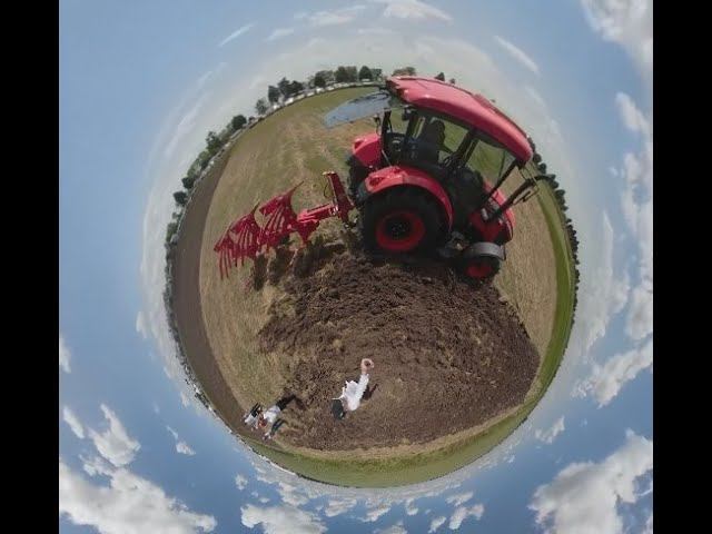 GoPro 360 градусов сферическое. Работа оборотного плуга ВАРЯГ ПЛО 3х35/50 Н (БДТ-АГРО) с Zetor 135лс