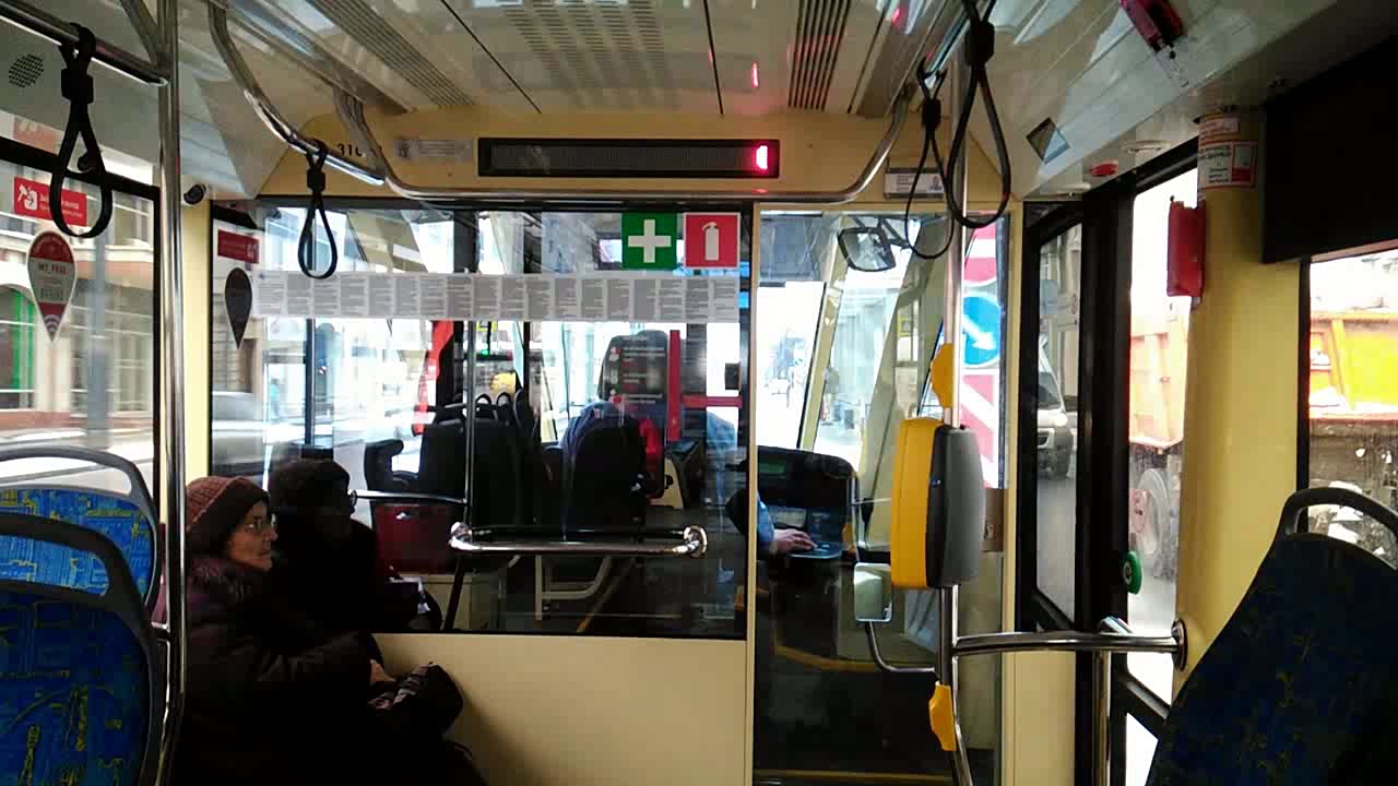 Футаж для видео монтажа  В трамвае