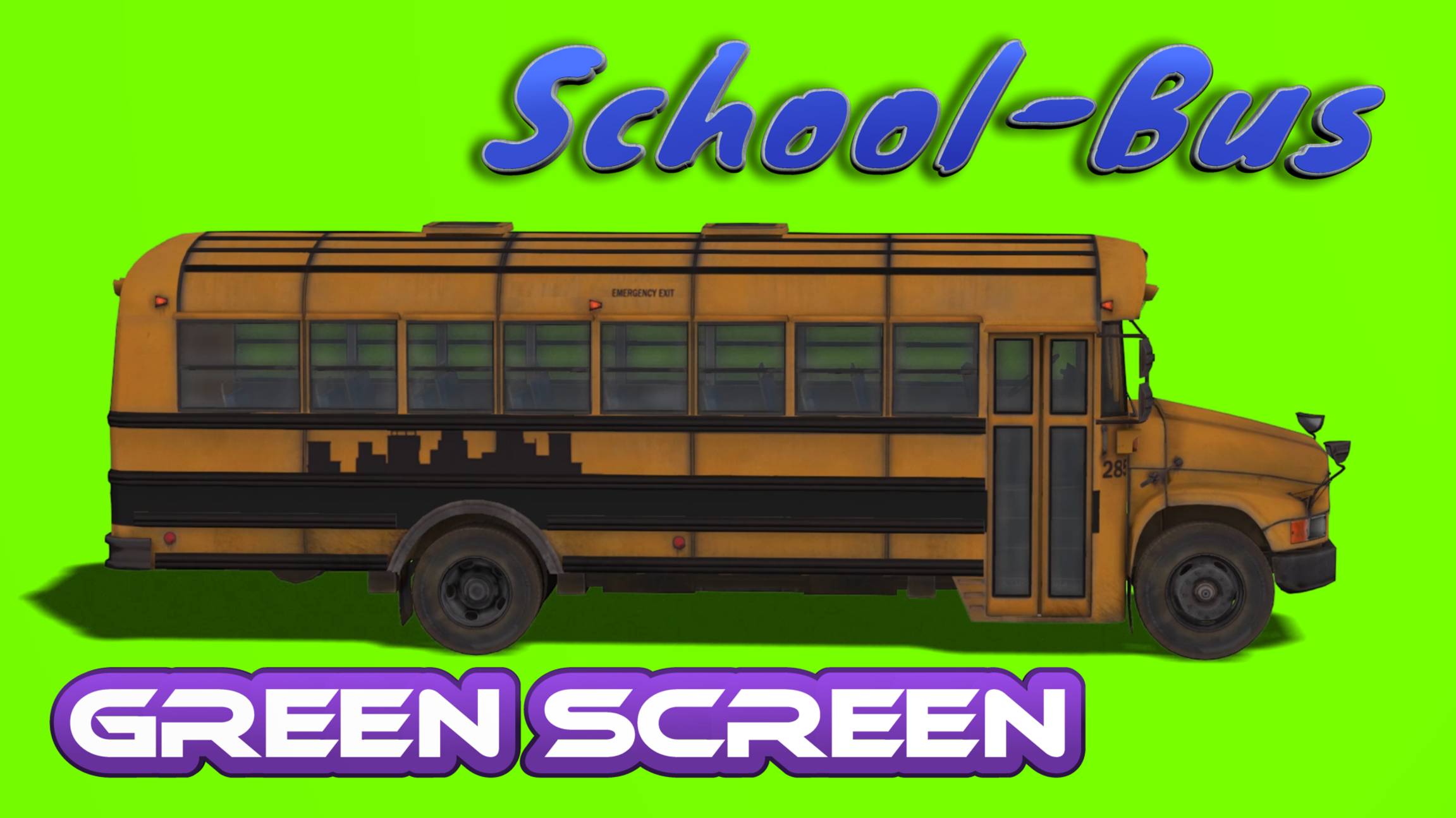 Green Screen - Американский школьный автобус (School Bus)