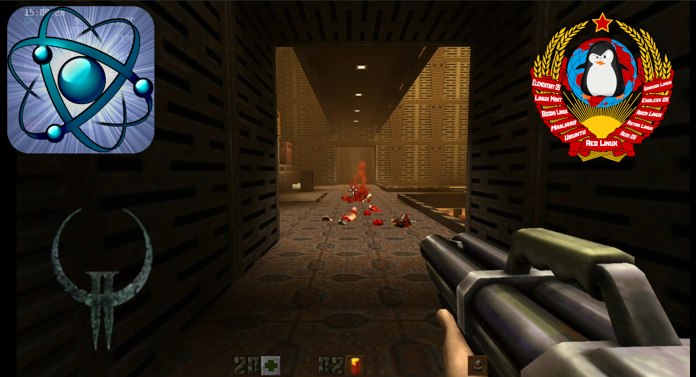Quake 2 (2023) врага в труху (#linux #portproton)