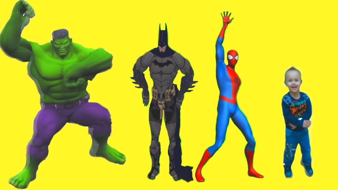 Dancing with superheroes Hulk Batman Spiderman