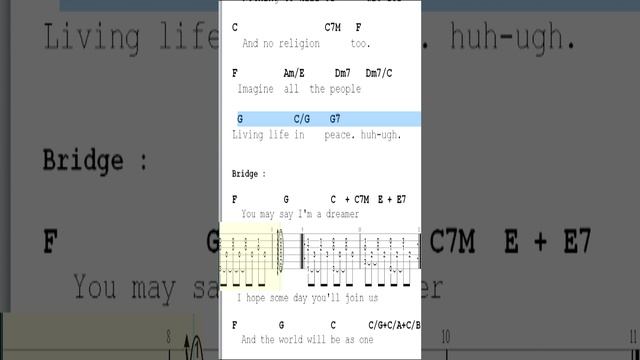 John Lennon - Imagine - на гитаре
