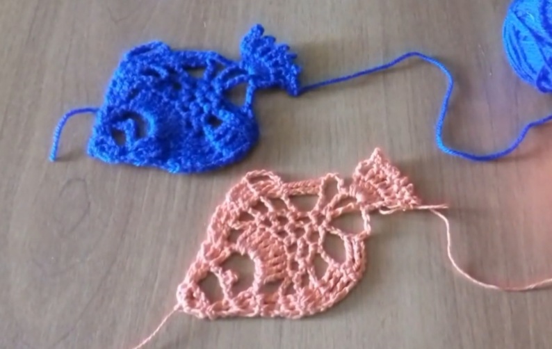 Аппликация "Рыбки" крючком.