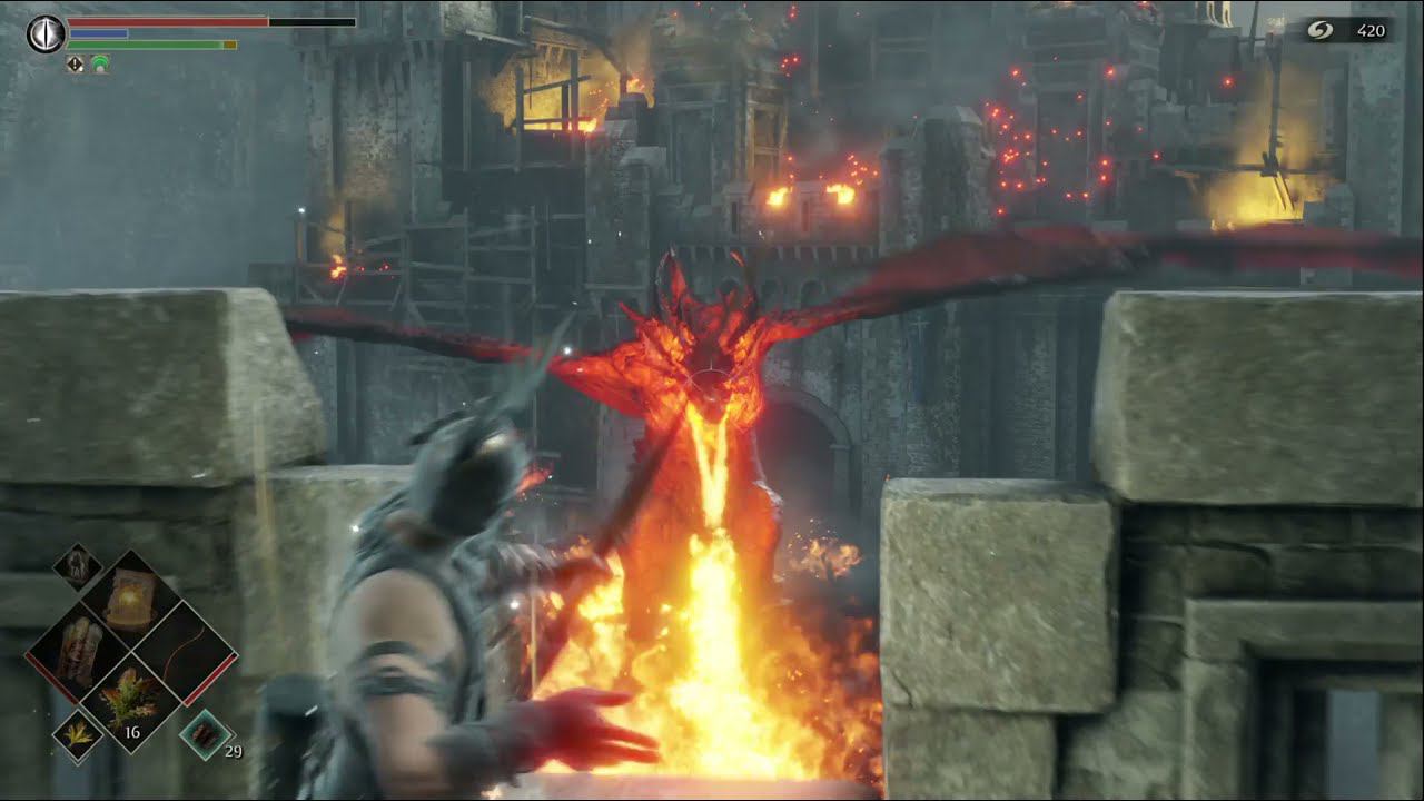 Убийство Красного дракона при помощи стрел. Локация 1-2