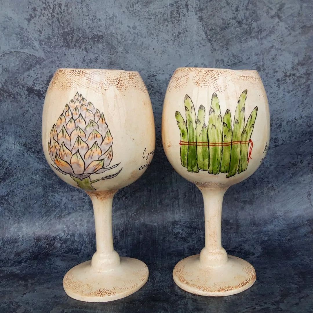 Пара кубков "Артишок и спаржа"