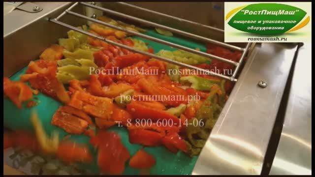 Обзор нарезки болгарского перца для лечо на Машине QC-1000 от РостПищМаш